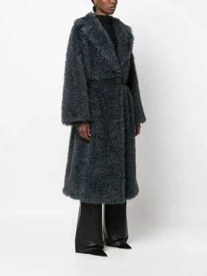 Ermanno Scervino Belted Shearling Coat