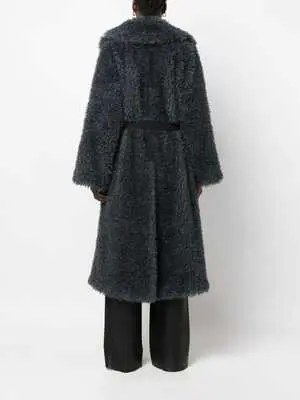Ermanno Scervino Belted Shearling Coat