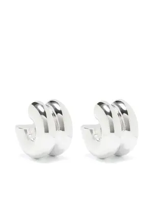 UNCOMMON MATTERS Billow Sculpted Hoop Earrings - Silver
