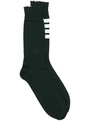Thom Browne 4-bar Stripe Mid-calf Socks - Green