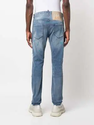Philipp Plein Ripped Slim-cut Jeans