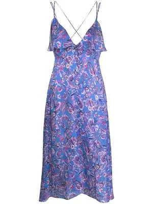 Isabel Marant Étoile Presly Floral-print Midi Dress - Blue