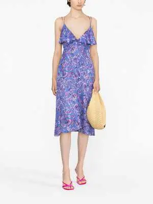 Isabel Marant Étoile Presly Floral-print Midi Dress - Blue