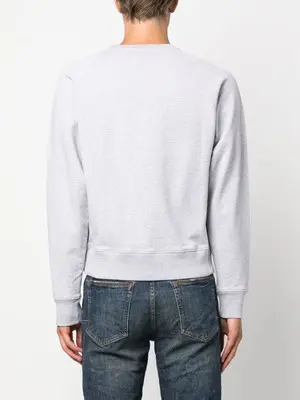 Maison Kitsuné Logo-print Cotton Sweatshirt - Grey