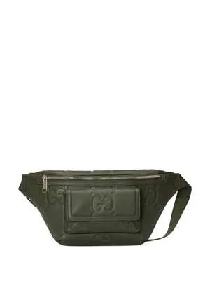 Gucci Sling Bag Jumbo Gg Embossed #234803G15B Gucci Jumbo Gg Embossed Leather Small Crossbody Bag - Black  main image 3