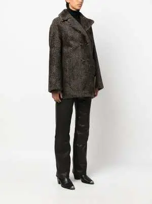 MANZONI 24 Herringbone Sheepskin Coat