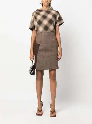 Moschino Contrasting-panel Pencil Skirt