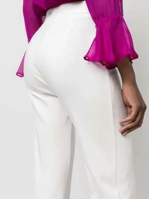 Pinko Milano Flared Trousers - White