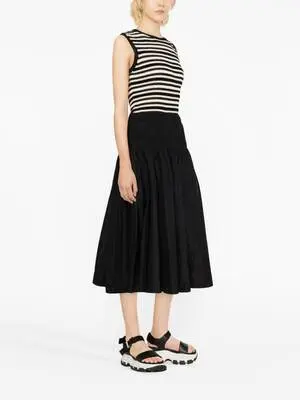 Maje Smocked-waist A-line Skirt