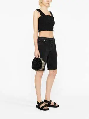 Maje Smocked Cropped Top