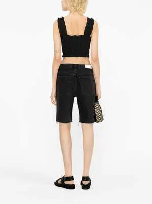Maje Smocked Cropped Top