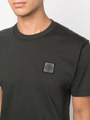 Stone Island Compass-patch Cotton T-shirt