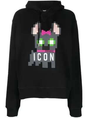 Dsquared2 Icon Hilde Cotton Hoodie - Black