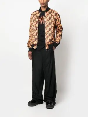 Roberto Cavalli Zip-through Graphic-print Sweatshirt