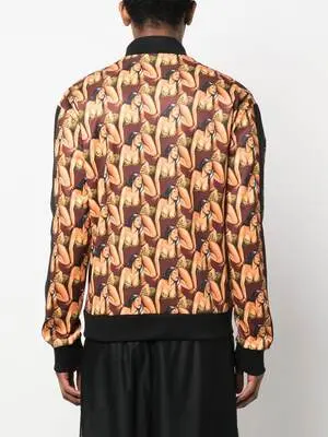 Roberto Cavalli Zip-through Graphic-print Sweatshirt