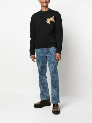 Roberto Cavalli Patch-detail Cotton Sweatshirt