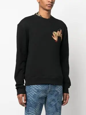 Roberto Cavalli Patch-detail Cotton Sweatshirt