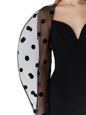 Nina Ricci Long-sleeve Tulle Mini Dress