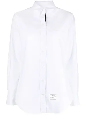 Thom Browne Classic Oxford Shirt With Grosgrain Placket - White