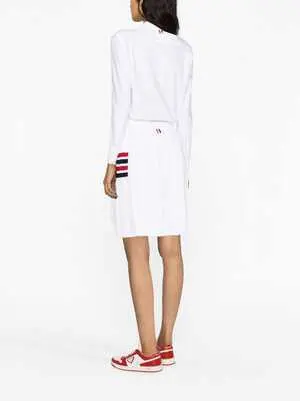 Thom Browne Classic Oxford Shirt With Grosgrain Placket - White
