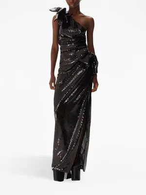 Nina Ricci Sequin-embellished One-shoulder Dress