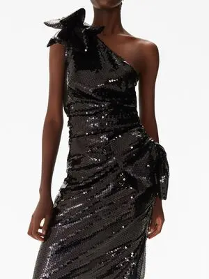 Nina Ricci Sequin-embellished One-shoulder Dress