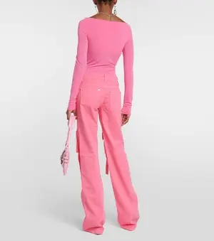Blumarine Low-rise Denim Cargo Pants