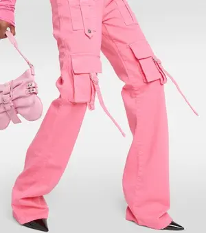 Blumarine Low-rise Denim Cargo Pants
