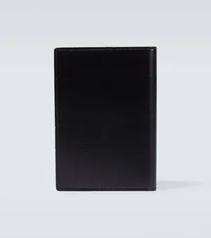 Saint Laurent Tiny Cassandre Leather Passport Holder - Black