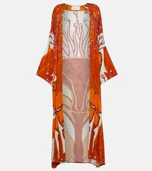 Johanna Ortiz Printed Kimono - Orange