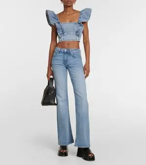 GANNI Mid-rise Flared Jeans