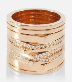 REPOSSI Antifer 18kt Rose Gold Ring With Diamonds Metallic