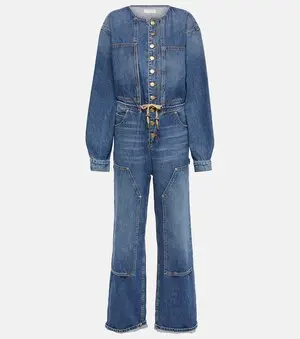 Ulla Johnson Stevie Wide-leg Denim Jumpsuit