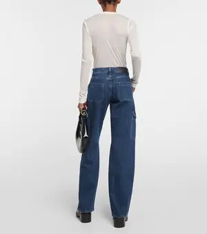 7 For All Mankind Tess Cargo High-rise Straight Jeans