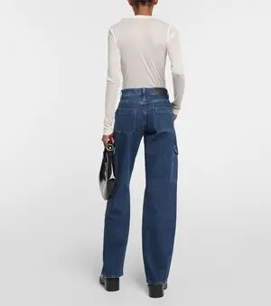 7 For All Mankind Tess Cargo High-rise Straight Jeans