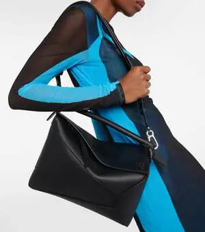 Loewe Puzzle Edge Medium Top-handle Bag - Black