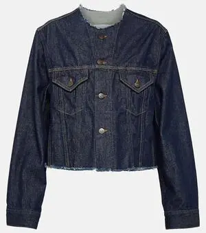 MAISON MARGIELA Distressed Denim Jacket - Blue