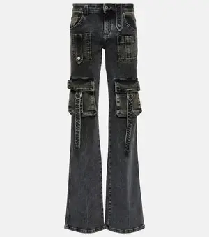 Blumarine Low-rise Cargo Pants - Black