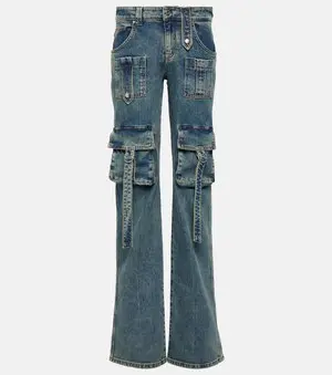 Blumarine Low-rise Cargo Pants - Blue