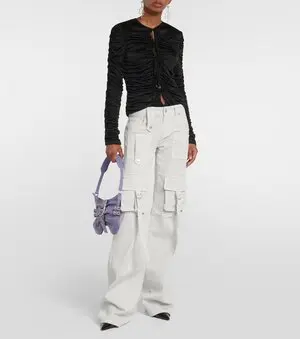 Blumarine Low-rise Cargo Pants - Grey