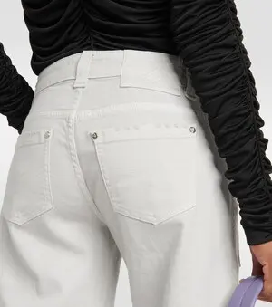 Blumarine Low-rise Cargo Pants - Grey