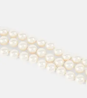 VIVIENNE WESTWOOD Graziella Embellished Faux Pearl Bracelet - Silver
