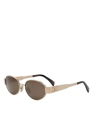 Celine Triomphe Metal Round Sunglasses Gold/brown