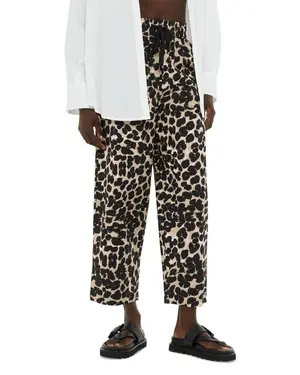 Whistles Drawstring Pants - Leopard Print