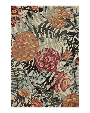 LOLOI Belladonna Blm-02 Area Rug, 8'6 X 11'6 - Ivory/teal