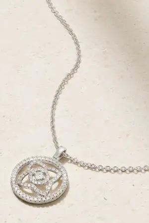 DE BEERS LONDON 18k White Diamond Necklace