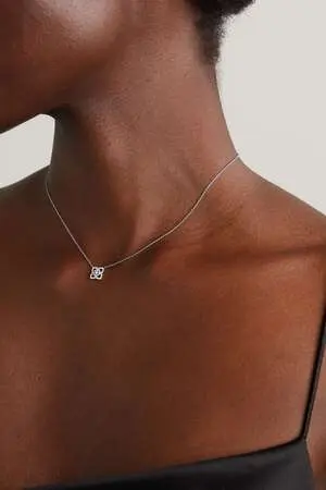 DE BEERS LONDON 18k White Diamond Necklace