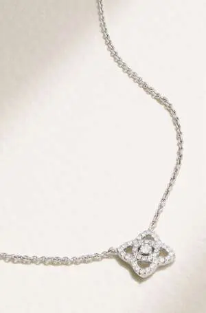 DE BEERS LONDON 18k White Diamond Necklace