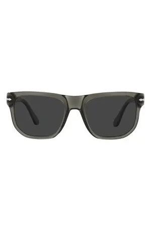 Persol 55mm Polarized Square Sunglasses - Grey