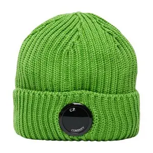 C.P. COMPANY Extrafine Merino Wool Lens Beanie - Classic_green